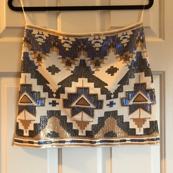 Fate | Skirts | Fate Sequin Aztec Mini Skirt | Poshmark